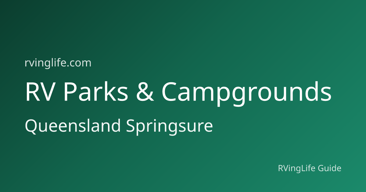 Caravan Parks In Springsure, Queensland
